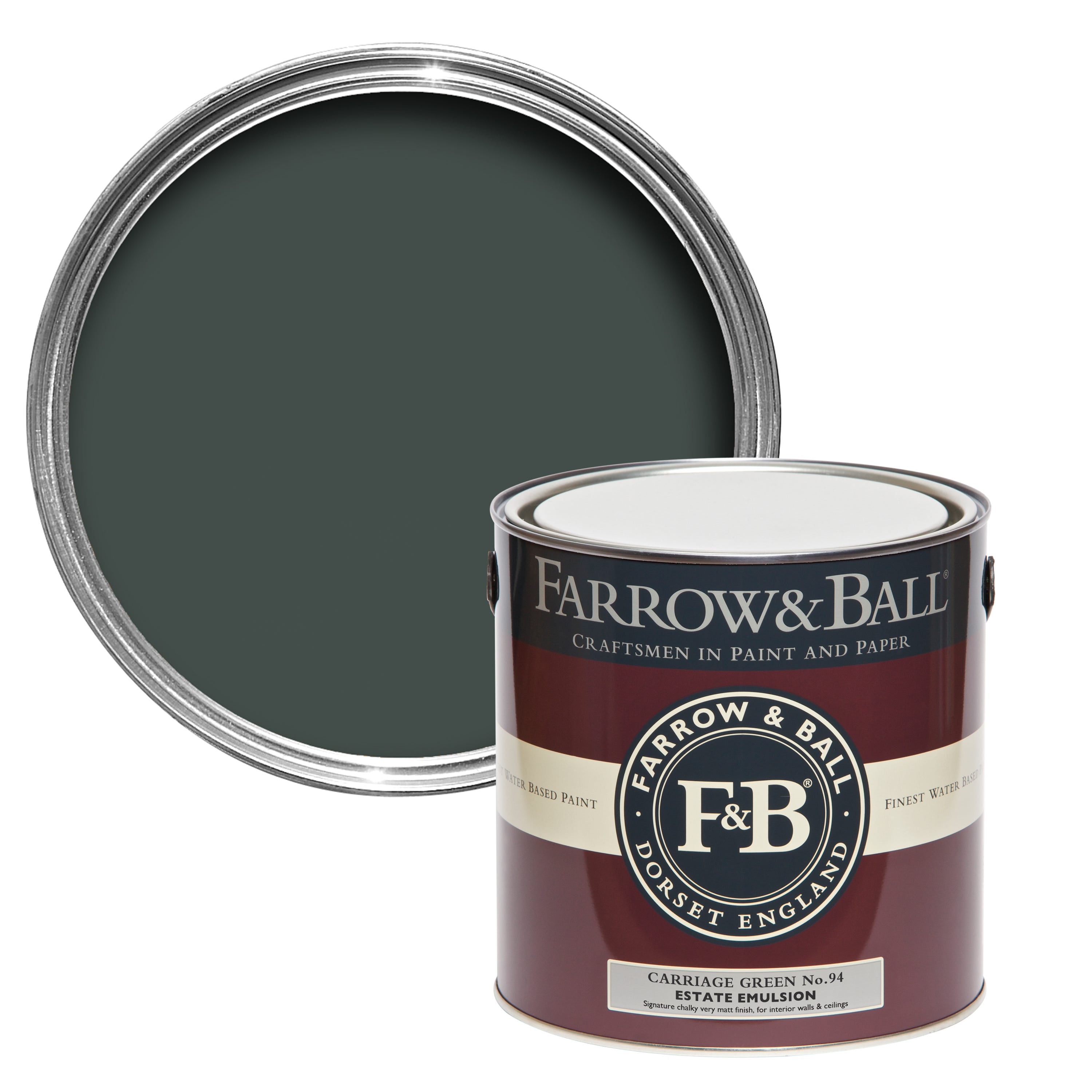 Farrow & Ball 2.5L Modern Emulsion Carriage Green No.94-Painters Paradise