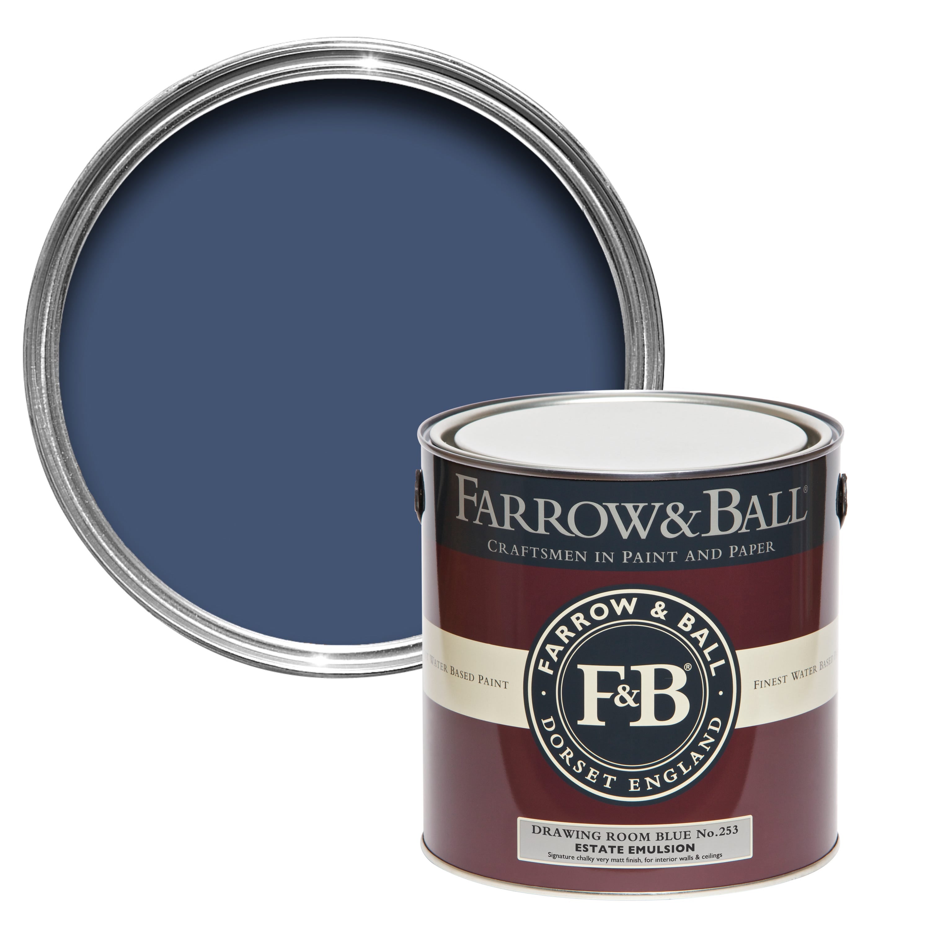 Farrow & Ball 2.5L Exterior Eggshell Drawing Room Blue No.253 ...