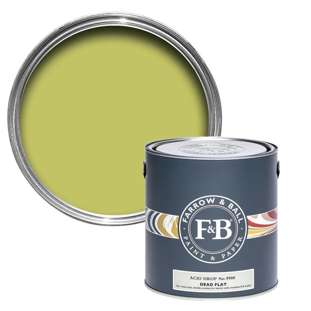 Farrow & Ball Multi Surface 2.5L Dead Flat Acid Drop No.9908-Painters ...
